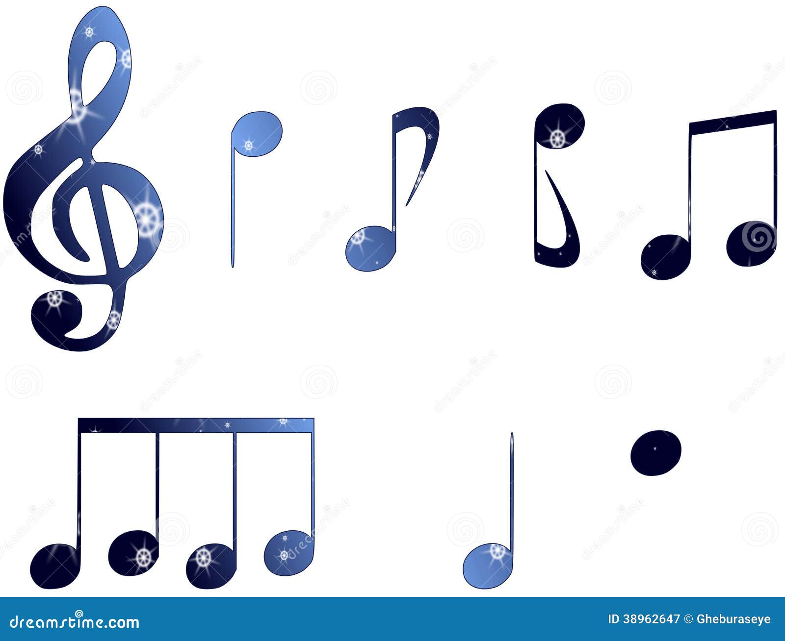 Note musicali illustrazione di stock. Illustrazione di nero - 38962647