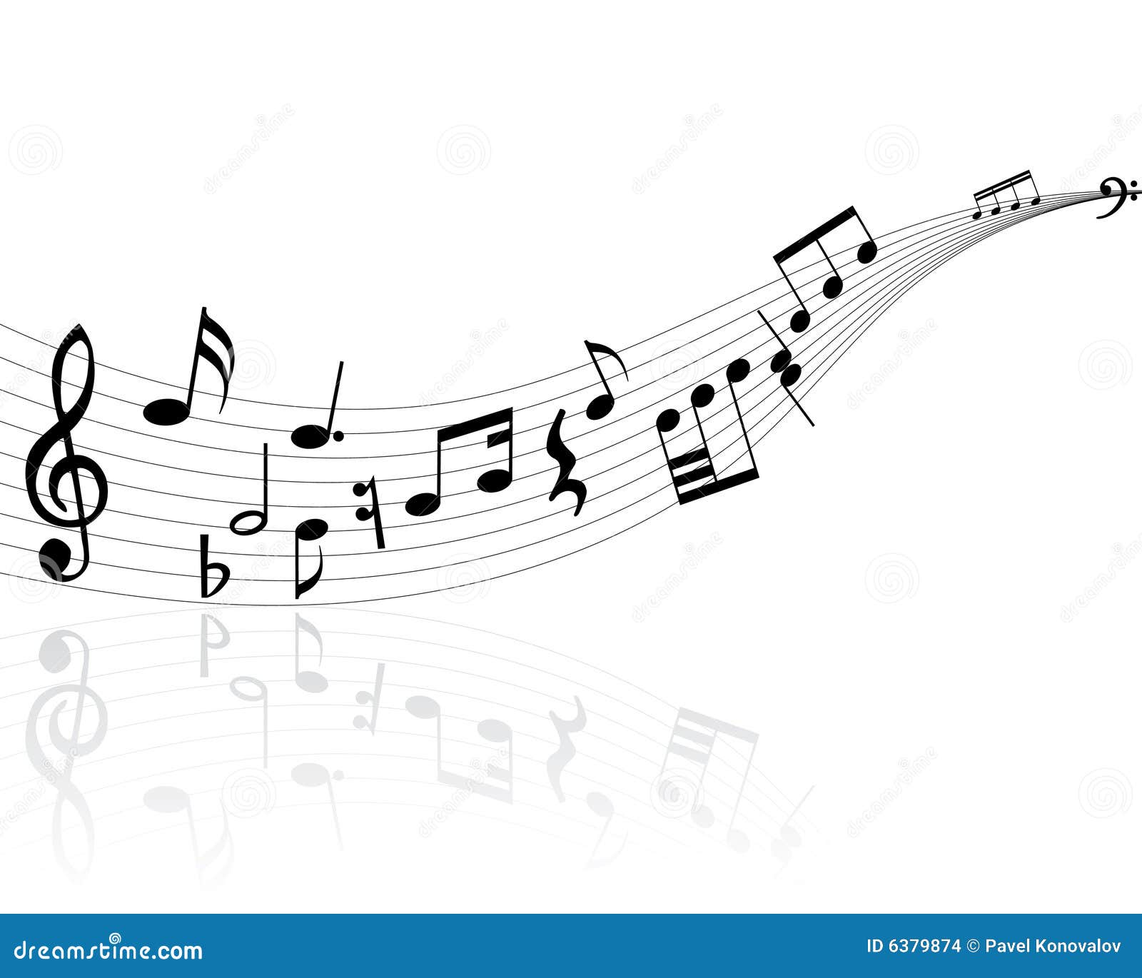 Note musicali illustrazione vettoriale. Illustrazione di tasti - 6379874