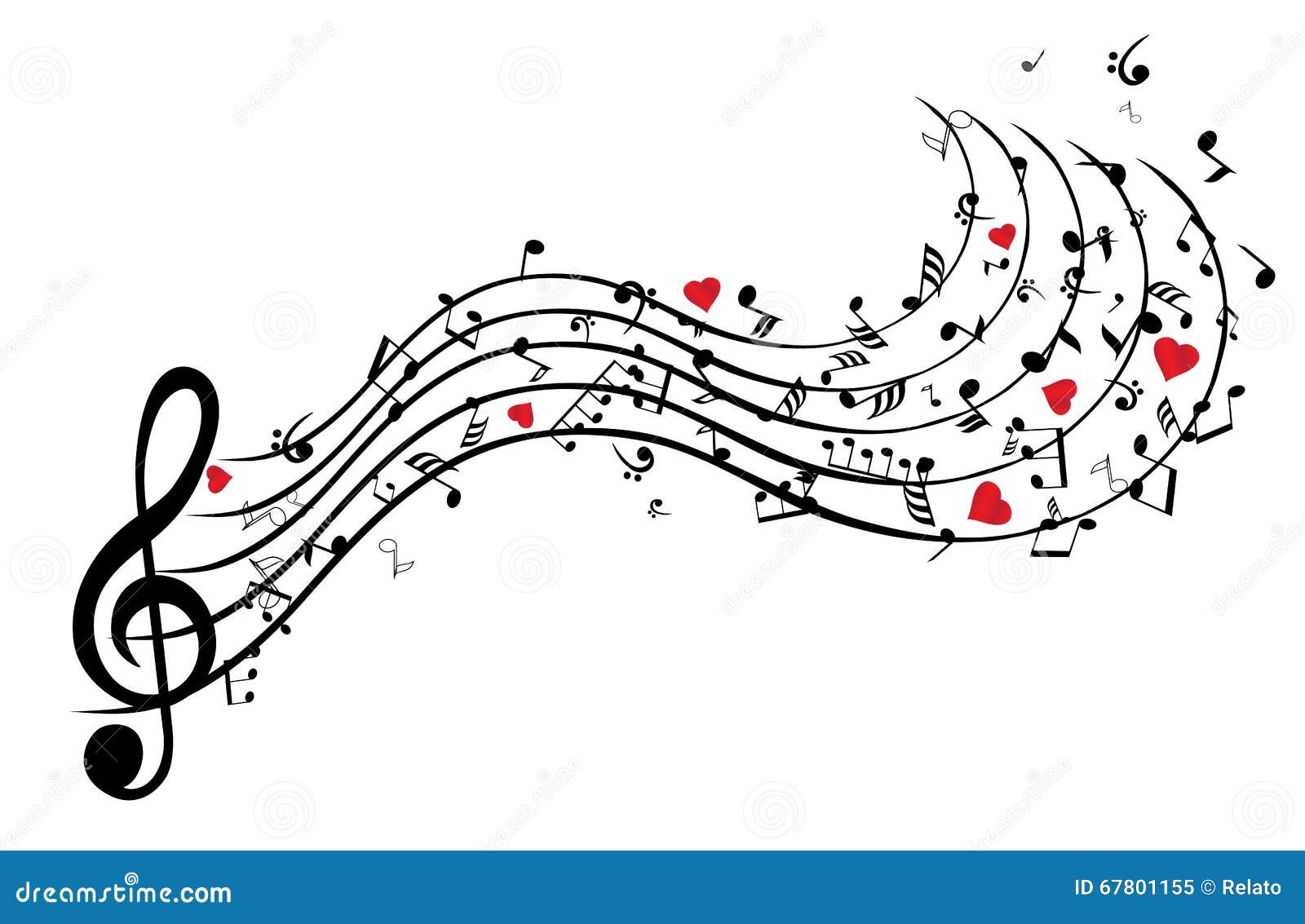 Note musicali illustrazione vettoriale. Illustrazione di illustrazione ...