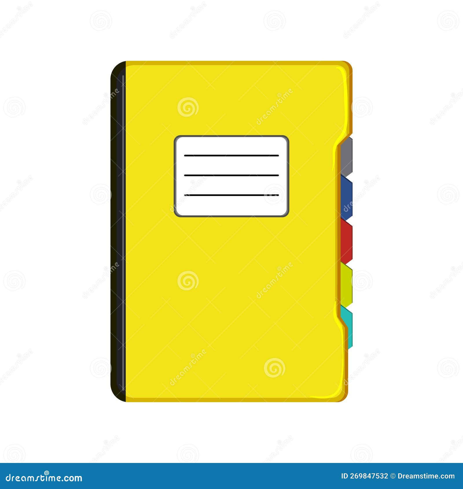 Note Notebook Cartoon Vector Illustration Stock Vector - Illustration ...