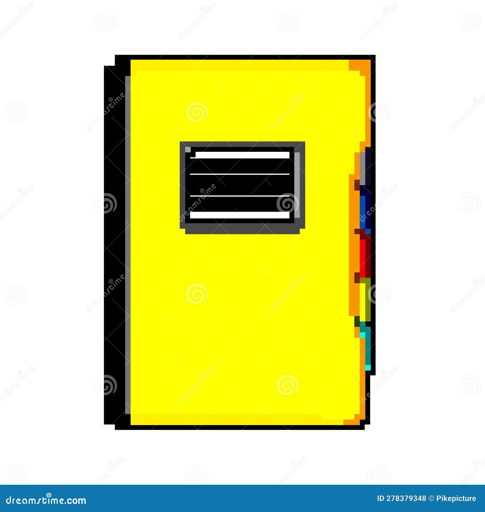Note Notebook Game Pixel Art Vector Illustration Stock Vector ...