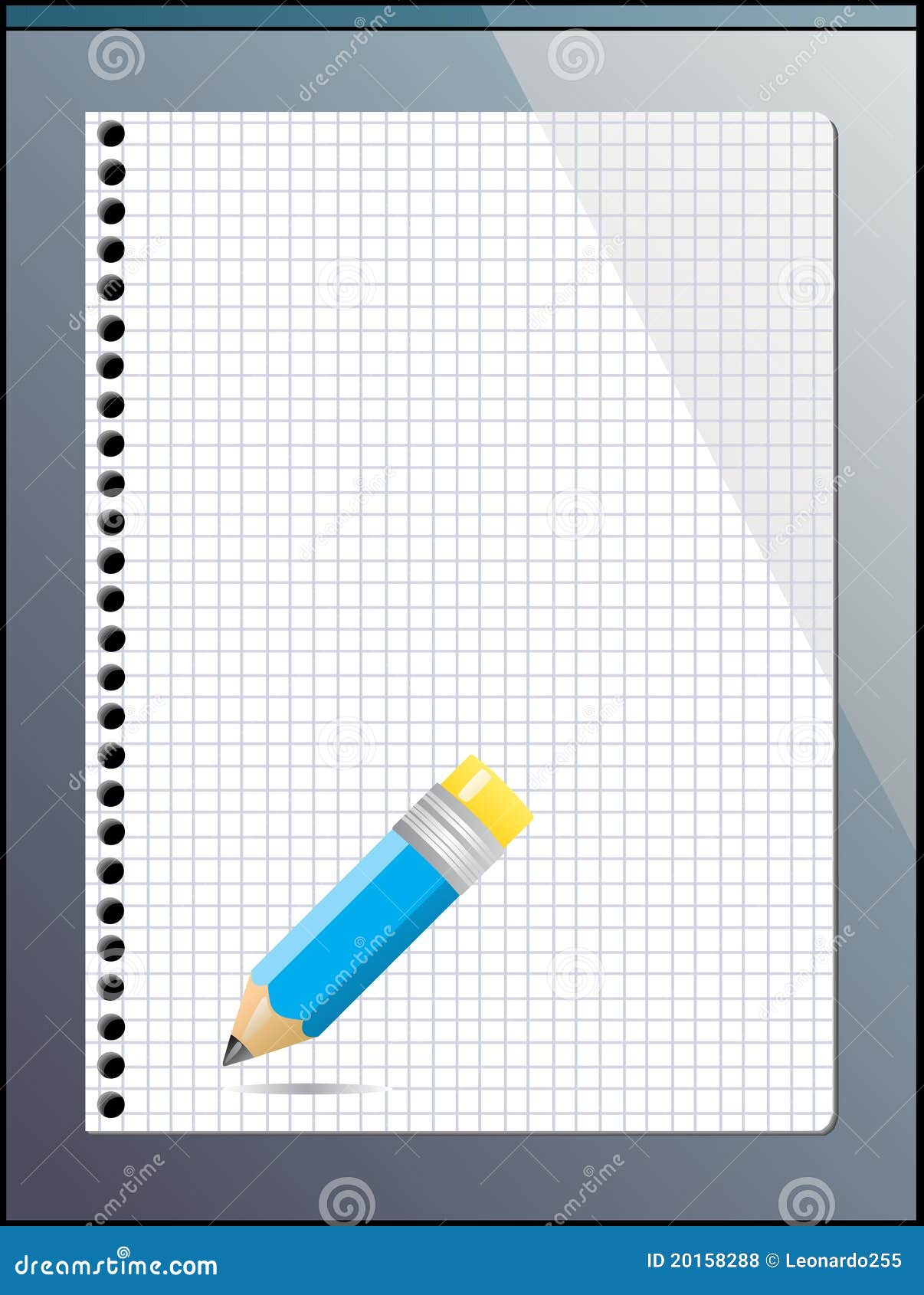 Note pad stock illustration. Illustration of vector, grid - 20158288