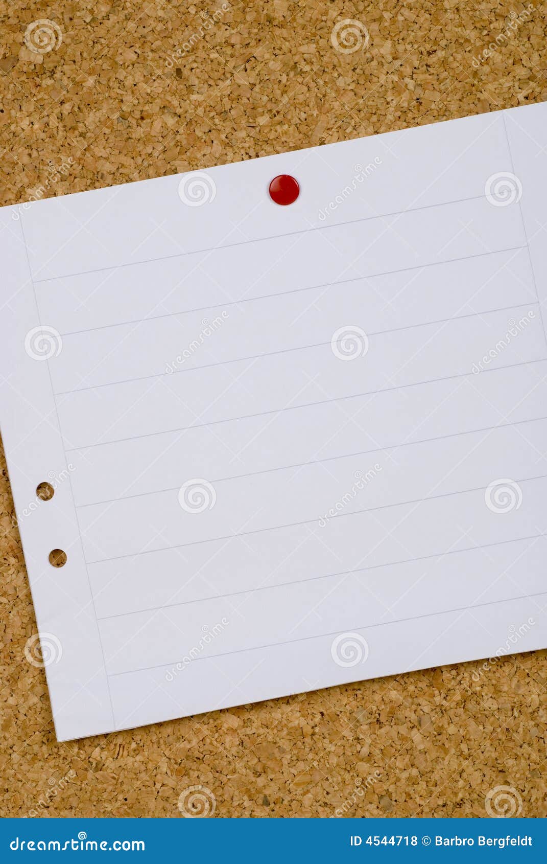 Note Pad stock photo. Image of paper, note, thumbtack - 4544718