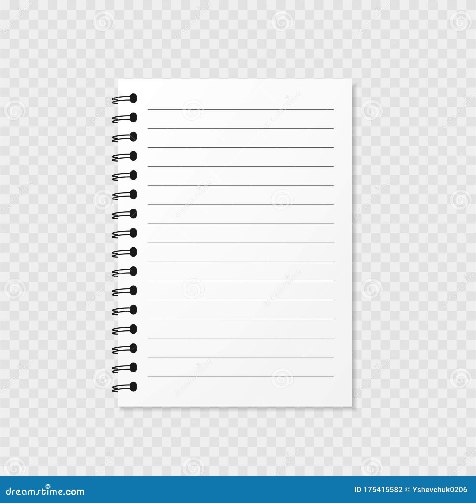 Note Pad Blank, Template. Clear Sheet of Paper. Vector Illustration ...