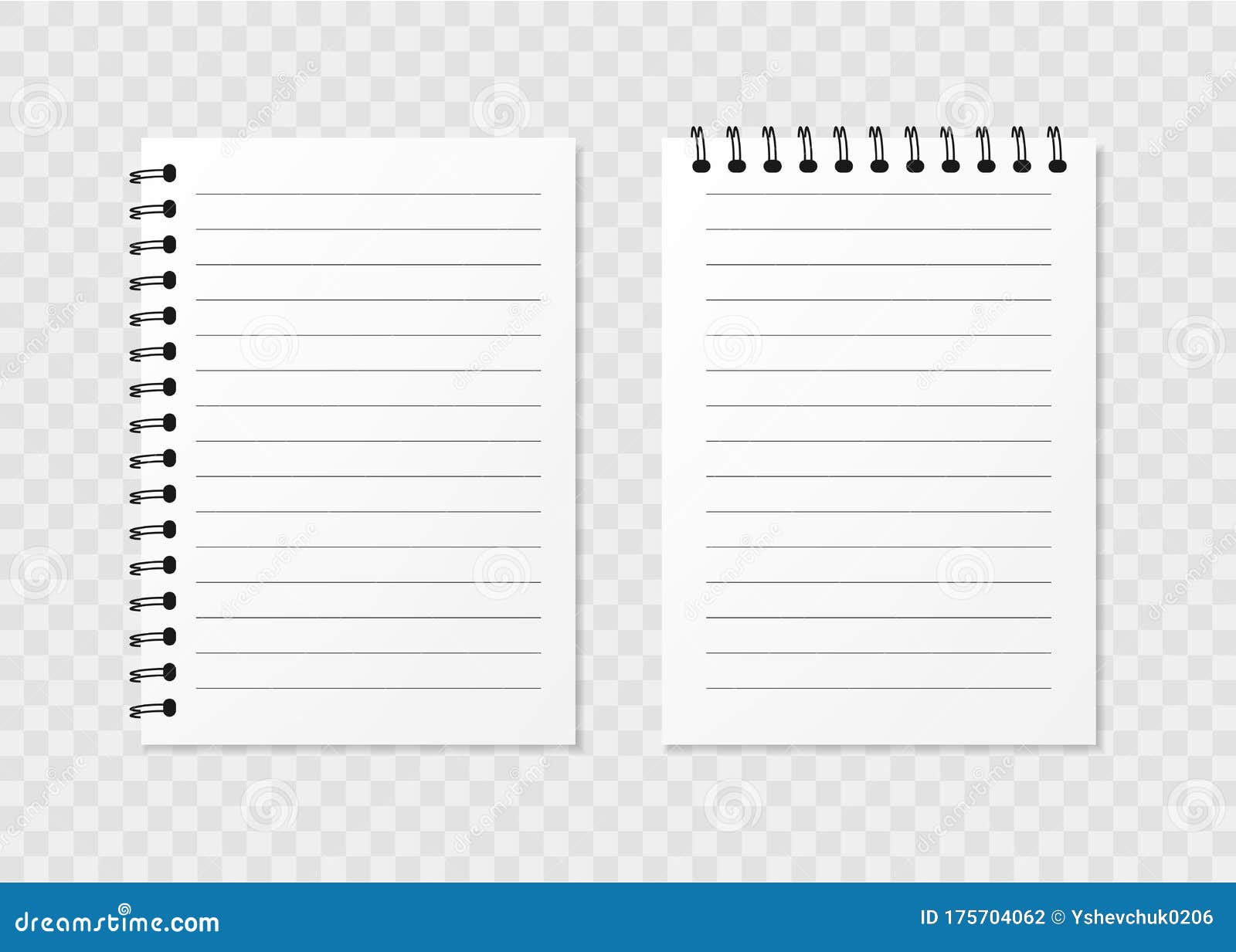 Note Pad Blank, Template. Clear Sheet of Paper. Vector Illustration ...