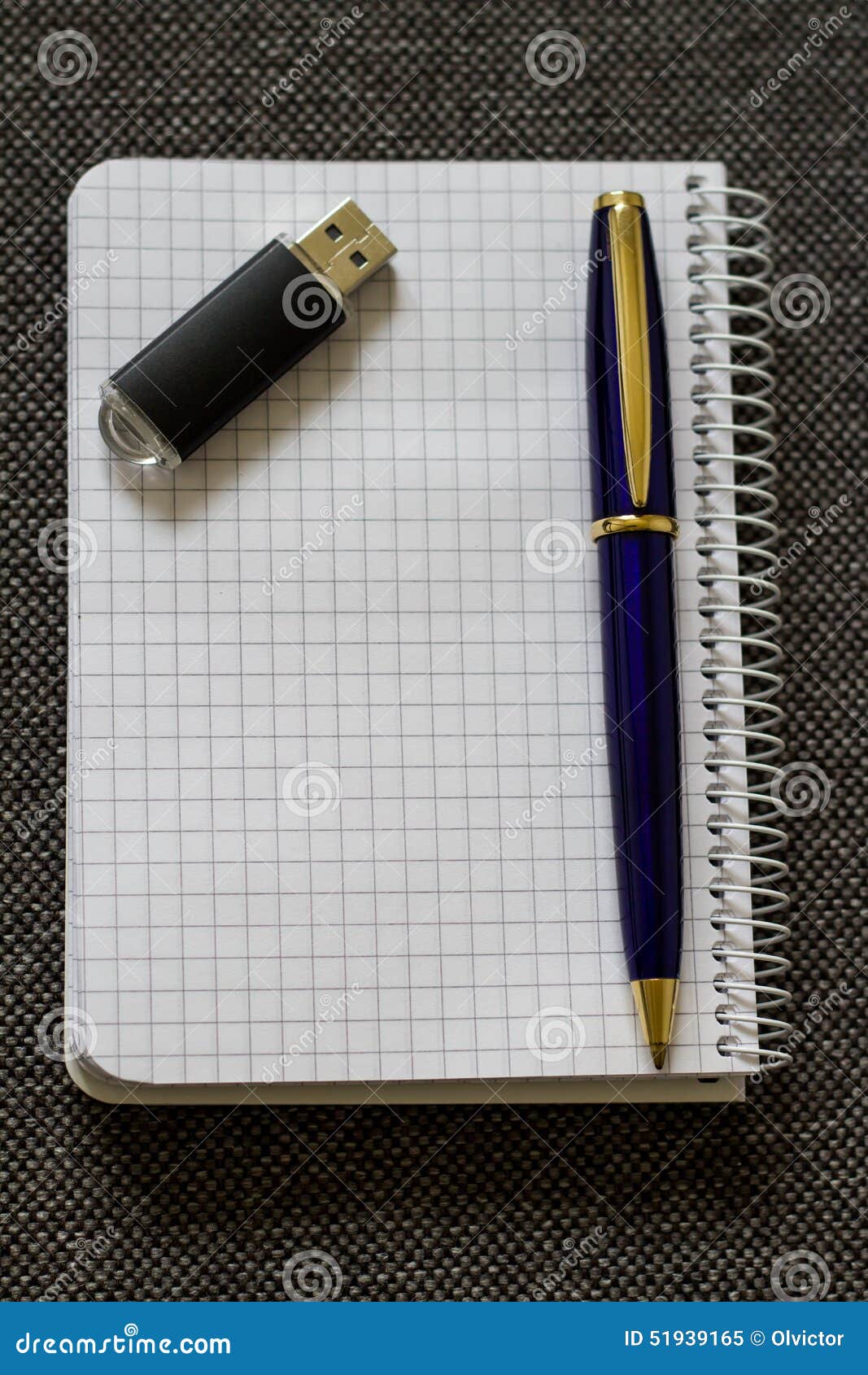 Note Pad with Blue Pen and Flash Drive. Stock Image - Image of people ...
