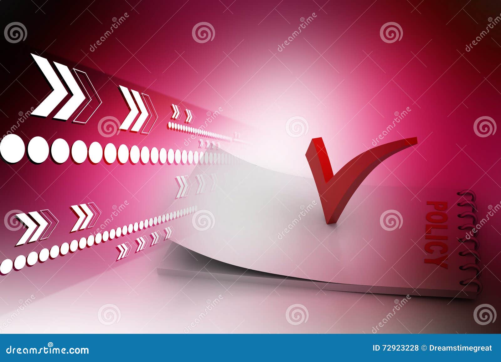 Note pad with check mark stock illustration. Illustration of object ...
