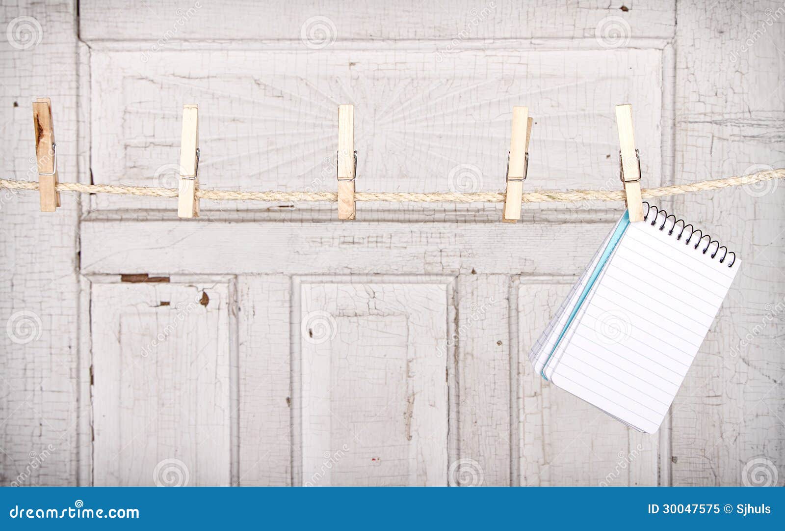 Note Pad Hanging From A Clothes Line Stock Image | CartoonDealer.com ...