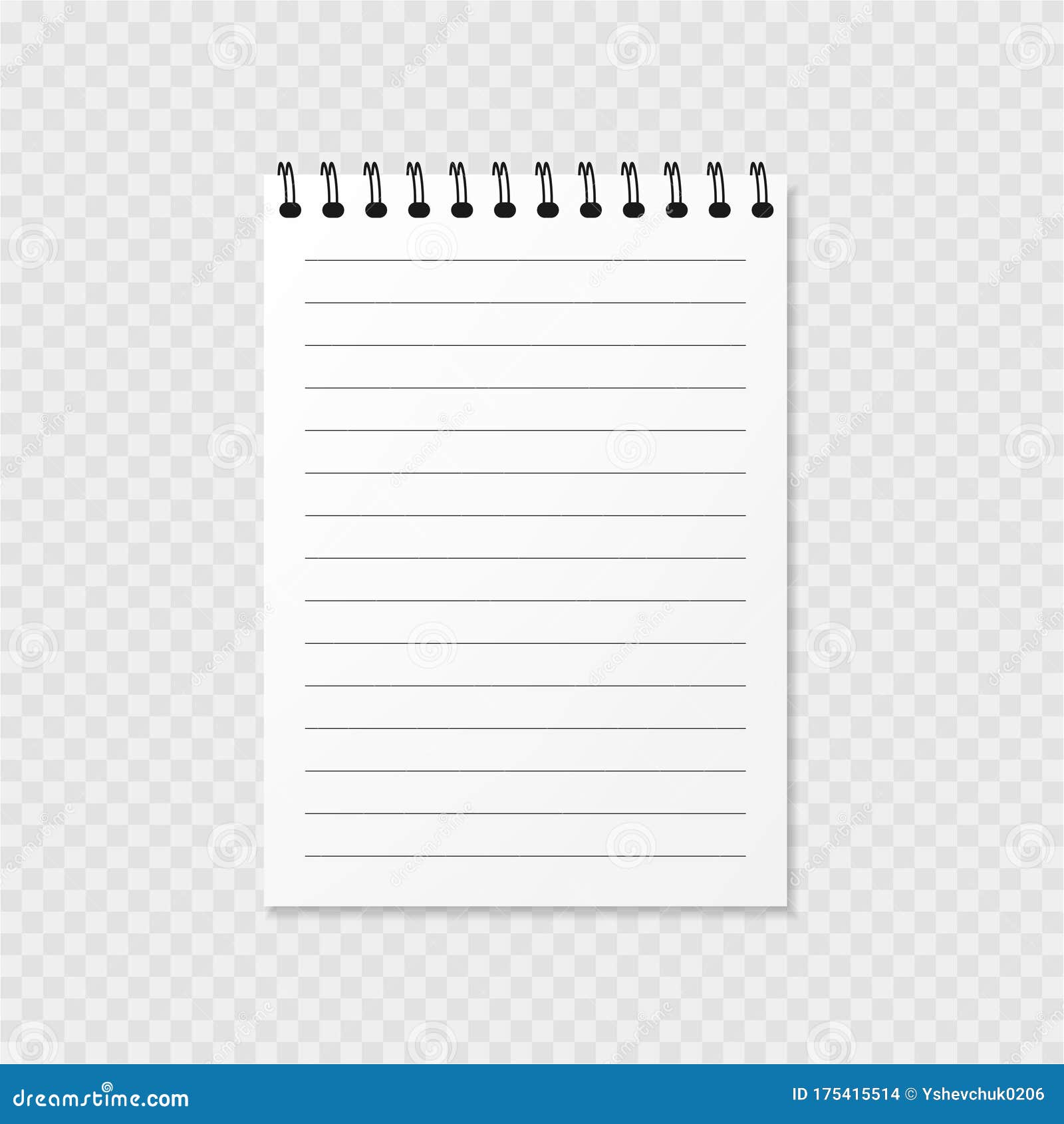 Note Pad Icon. Clear Sheet of Paper. Vector Illustration Stock Vector ...