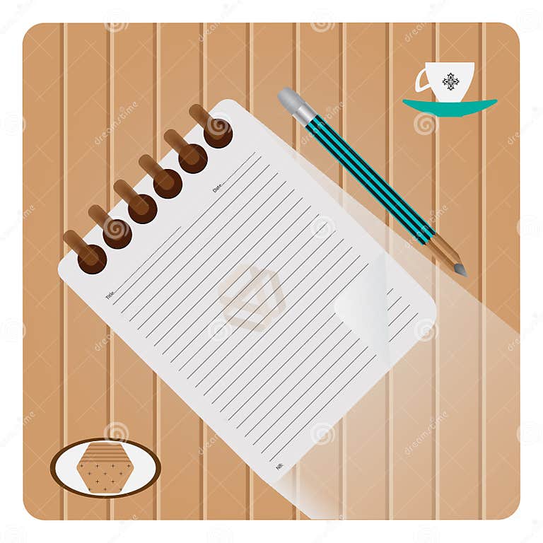Note Pad Icon stock vector. Illustration of binder, office - 91365195