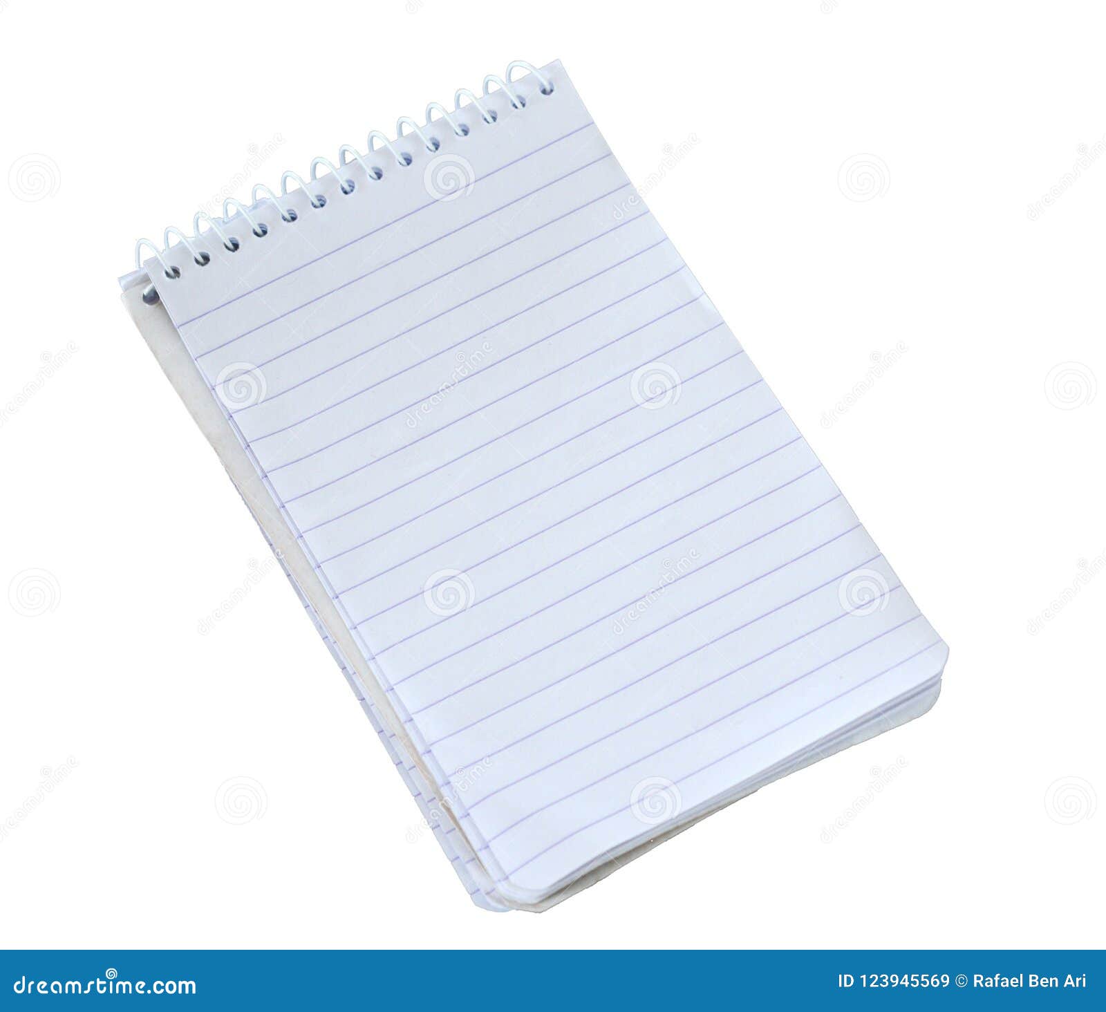 Note Pad Isolated on White Background Stock Image - Image of ...