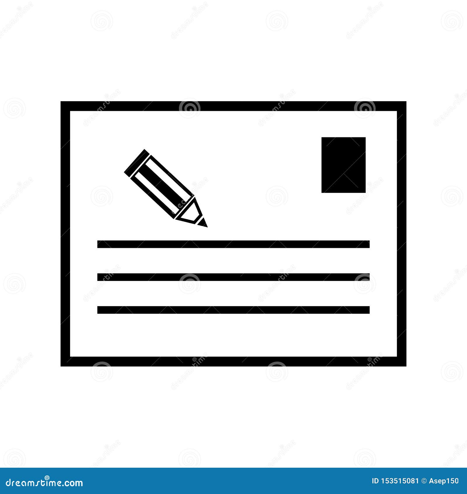 Note Pad or Memo Thumbnail Application in LC Monitor PC Computer Vector ...