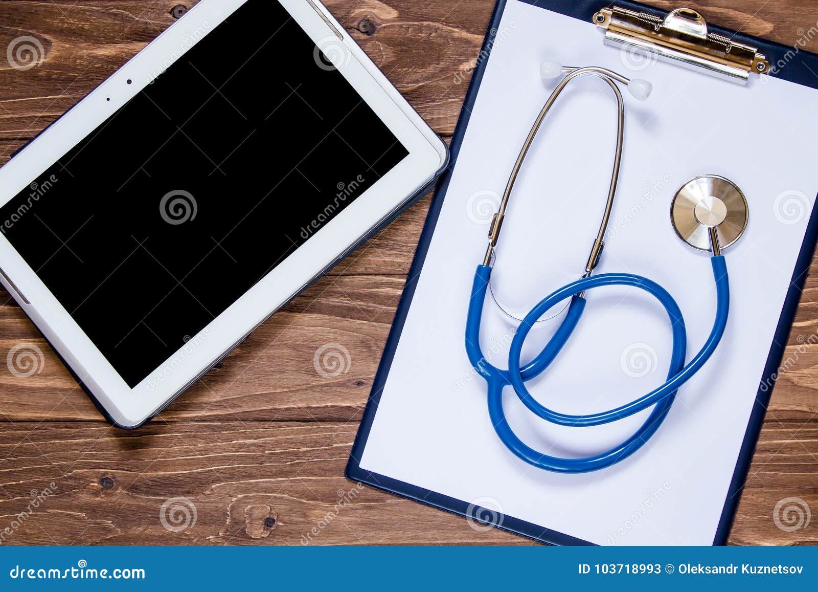Note Pad and Other Objects for Doctors Office Stock Image - Image of ...