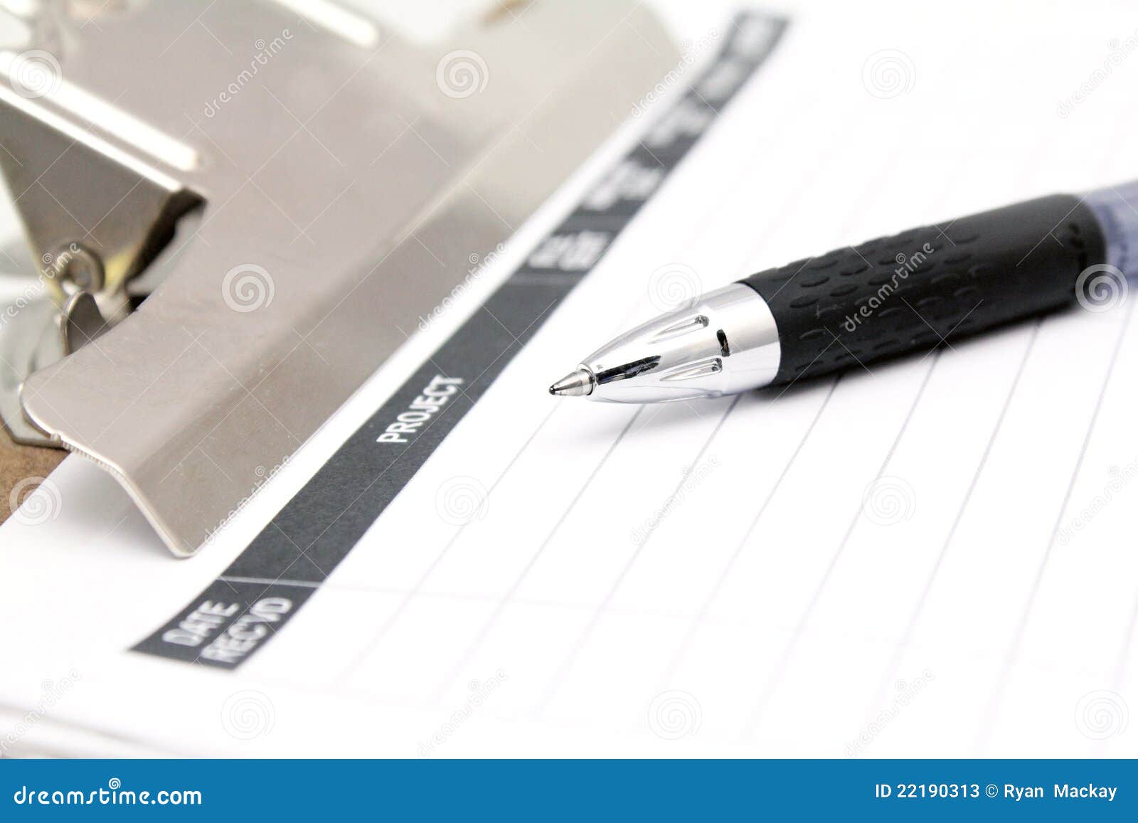 Note pad and pen stock image. Image of office, note, homework - 22190313