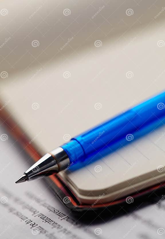 Note pad and pen stock photo. Image of note, organizer - 27101678