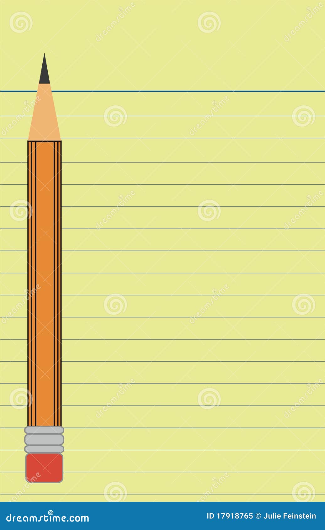 Note Pad and Pencil stock vector. Illustration of writing - 17918765