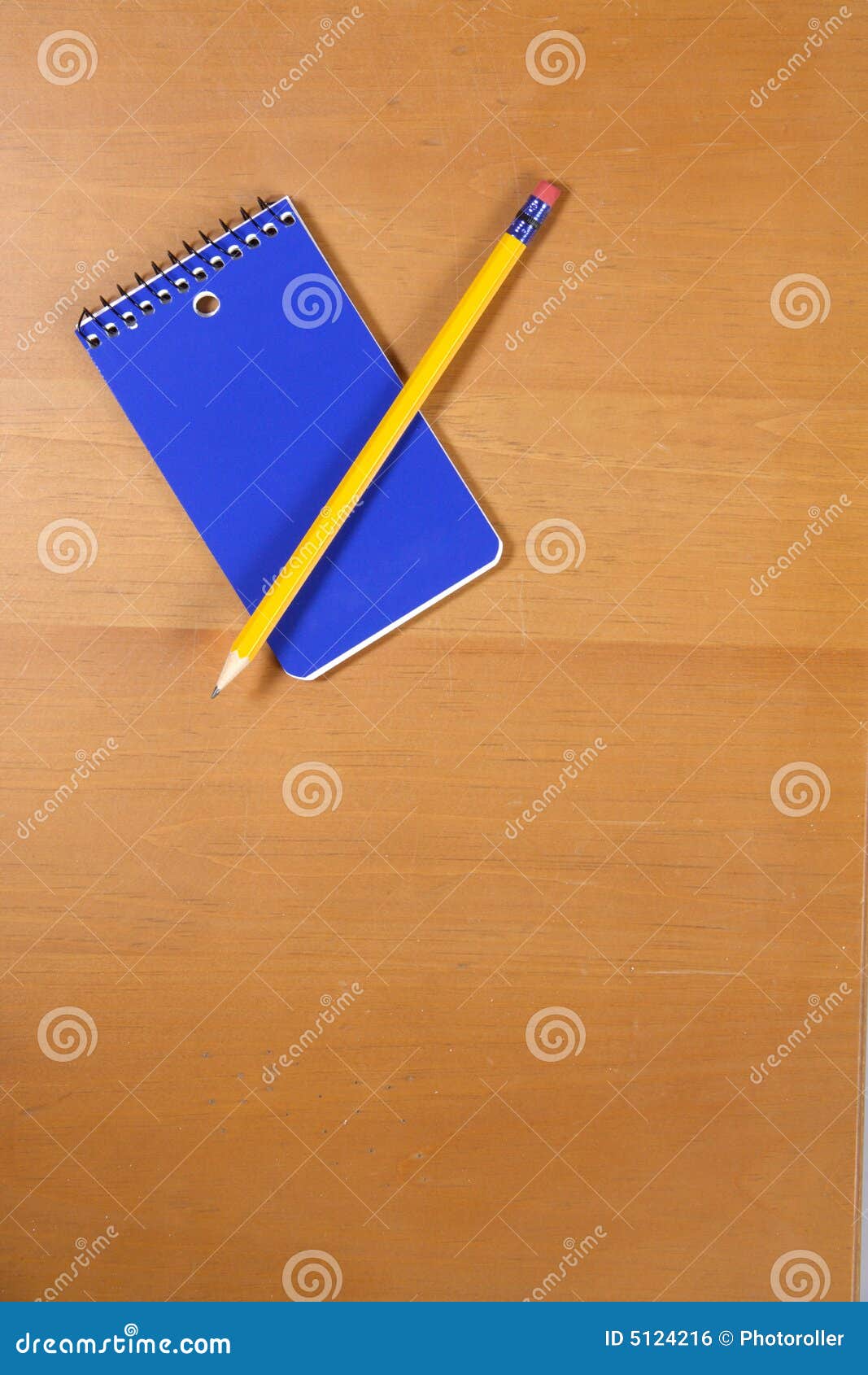 A Note Pad and Pencil on a Desk Stock Photo - Image of business ...