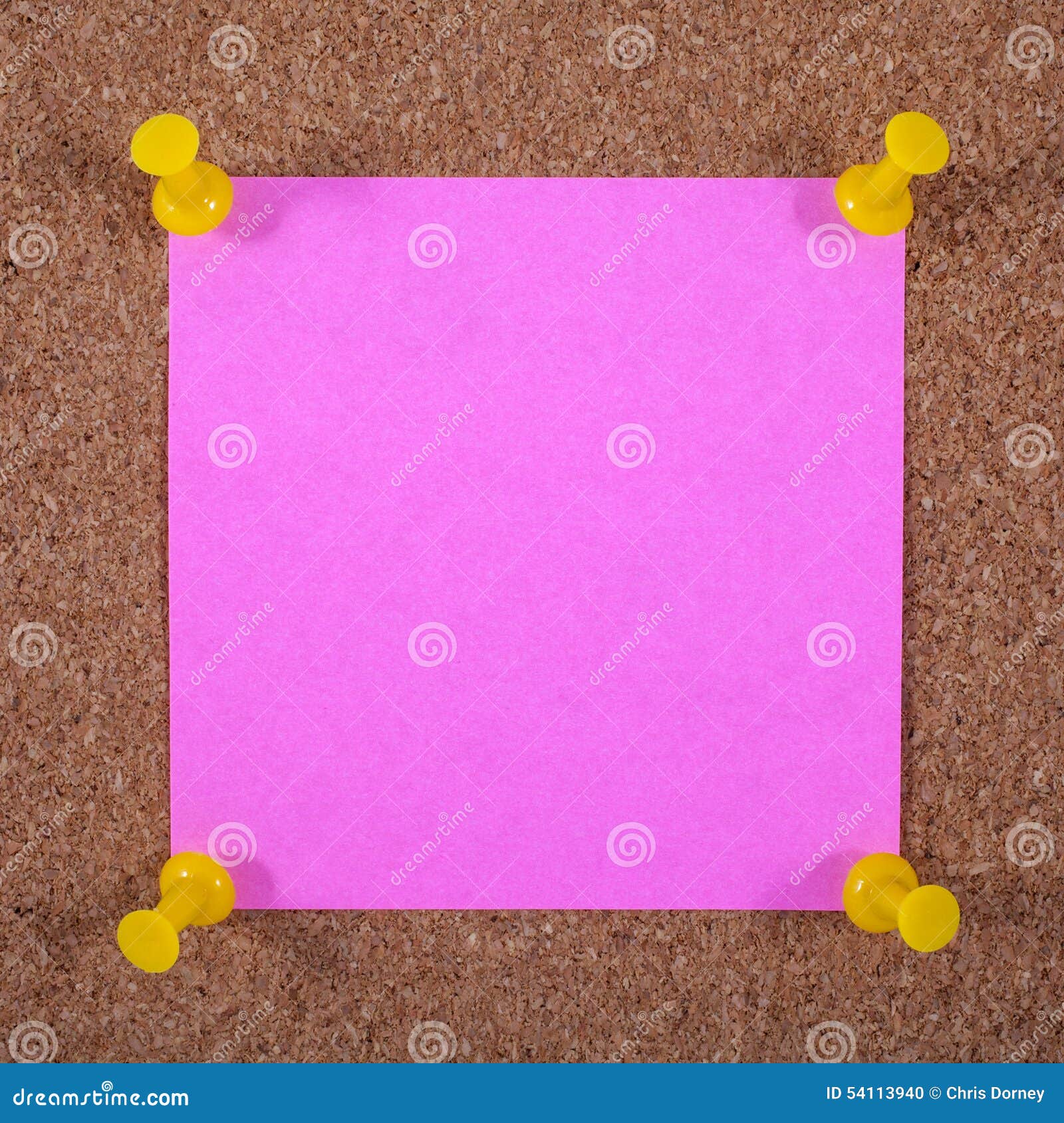 A Note Page Pinned To a Noticeboard Stock Photo - Image of notes ...