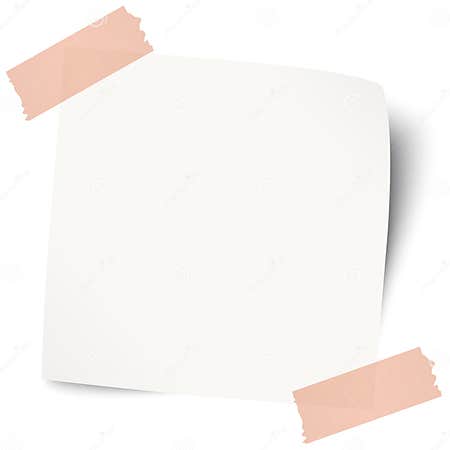 Note / Paper with Adhesive Strip Stock Vector - Illustration of office ...