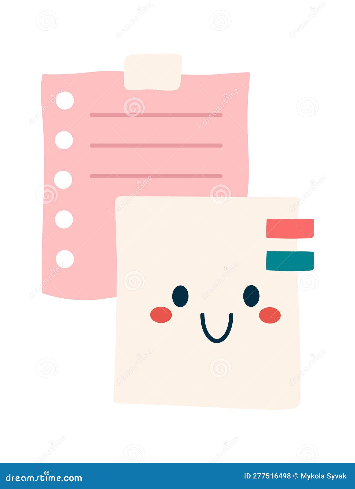 Note Paper Character stock vector. Illustration of character - 277516498