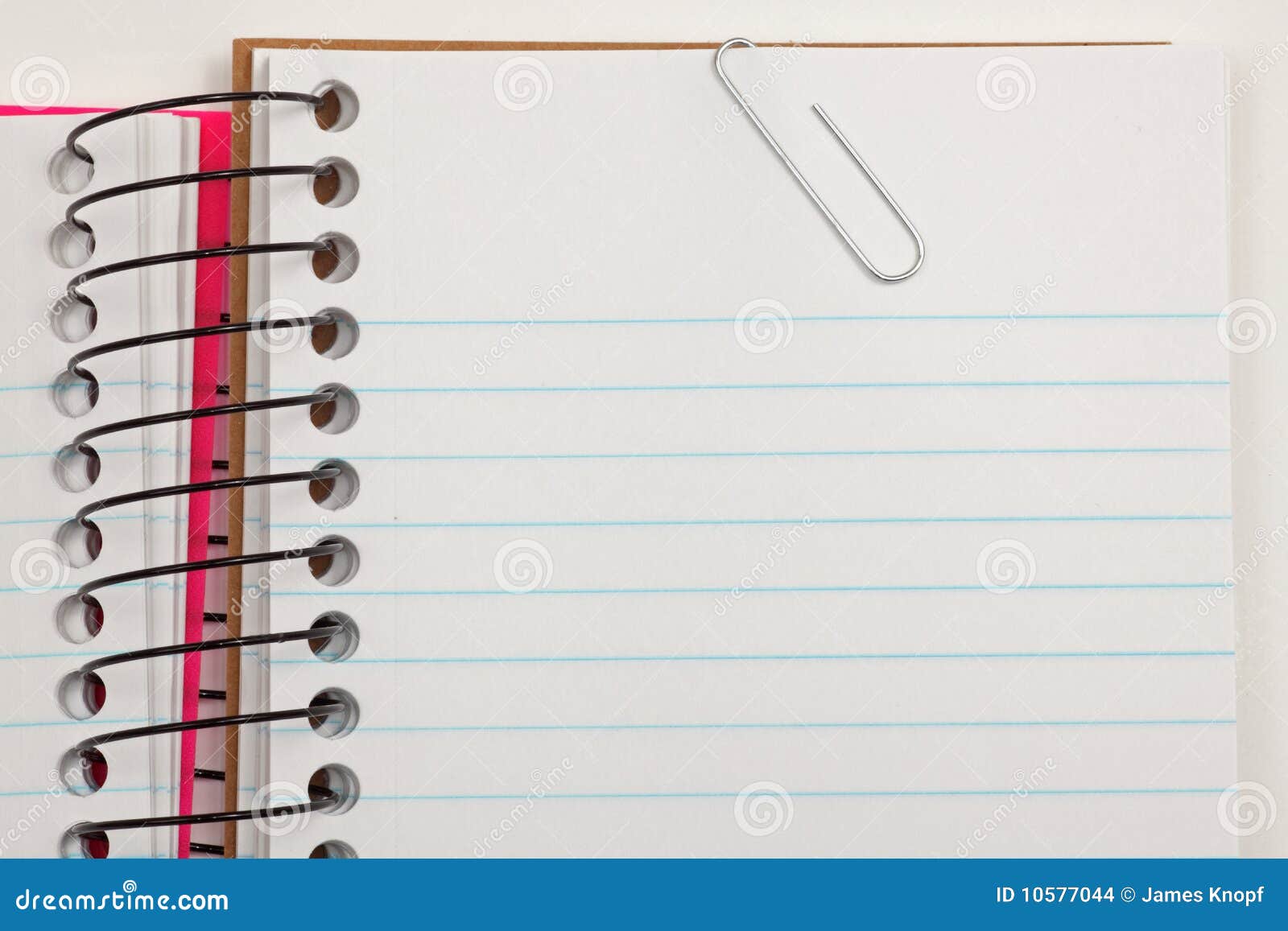 Note paper and clip stock photo. Image of notepad, notebook - 10577044