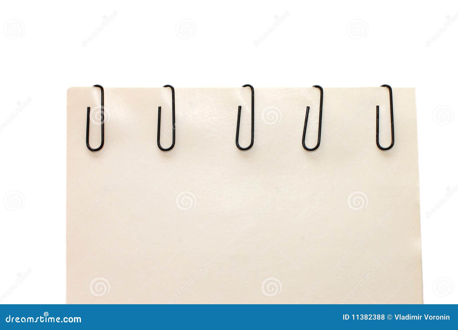 Note paper and clip stock photo. Image of reminder, shape - 11382388
