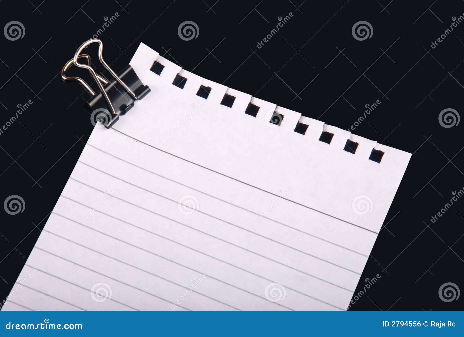 Note paper with clip stock photo. Image of line, clip - 2794556