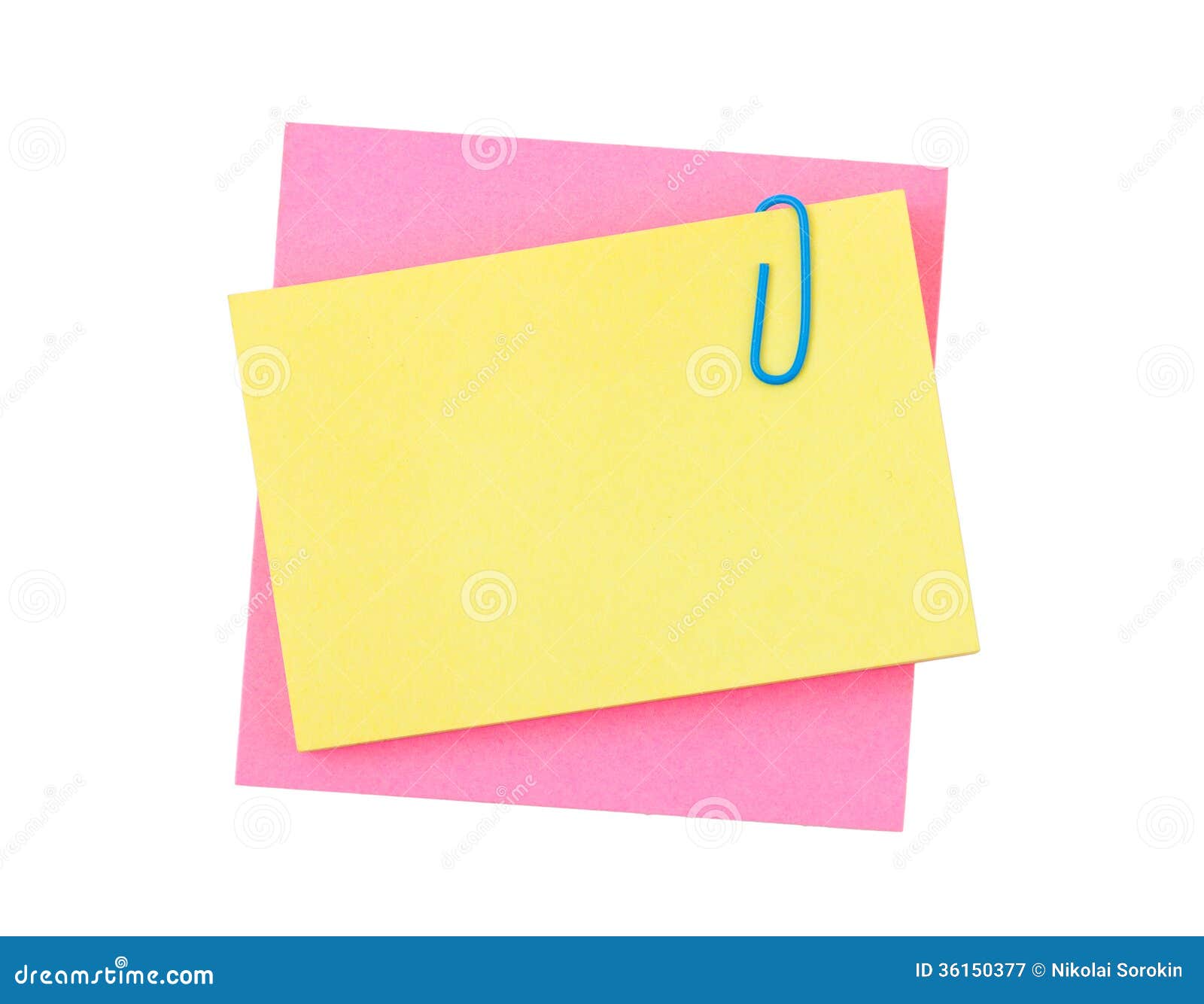Note paper and clip stock image. Image of notify, color - 36150377