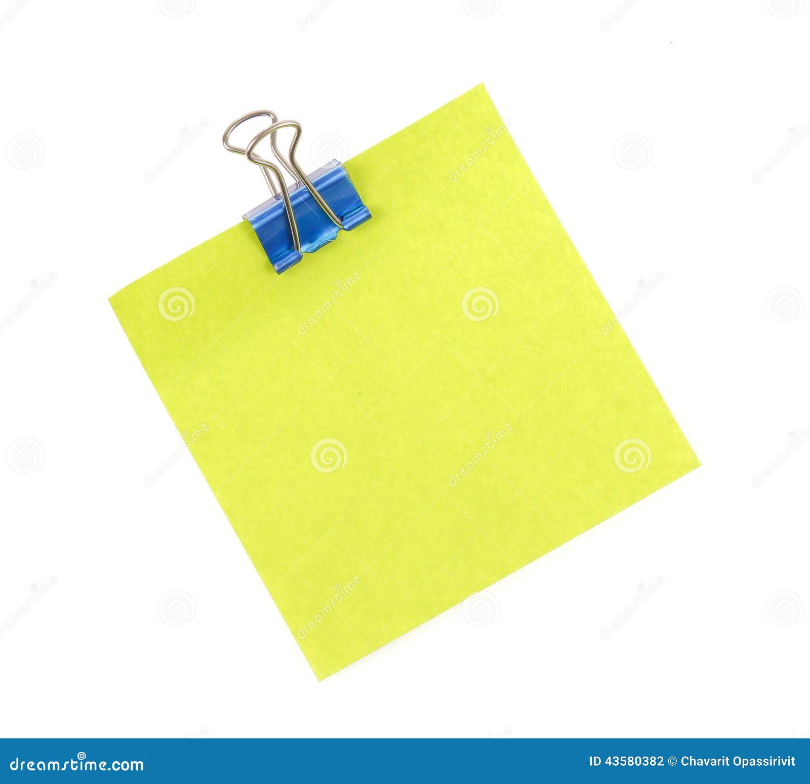 Note paper and clip stock photo. Image of business, notice - 43580382