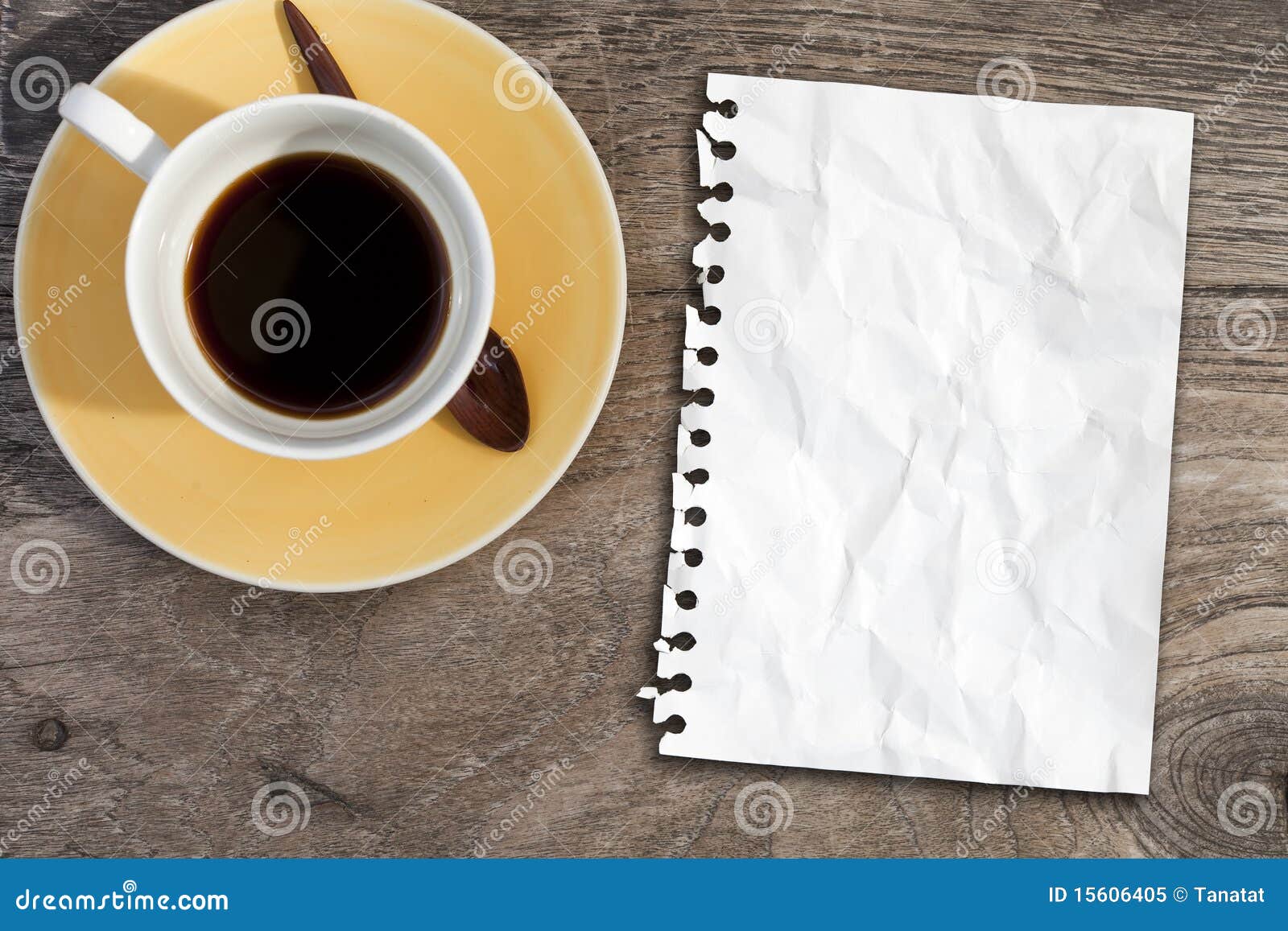 Note paper on coffee table stock image. Image of empty - 15606405