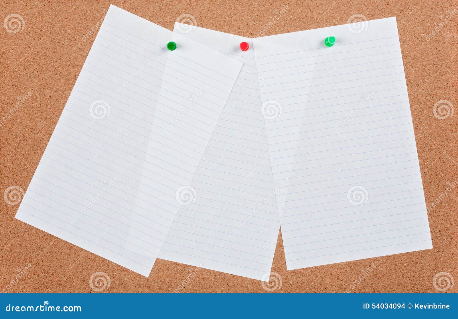 Note Paper on Cork Board stock photo. Image of blank - 54034094
