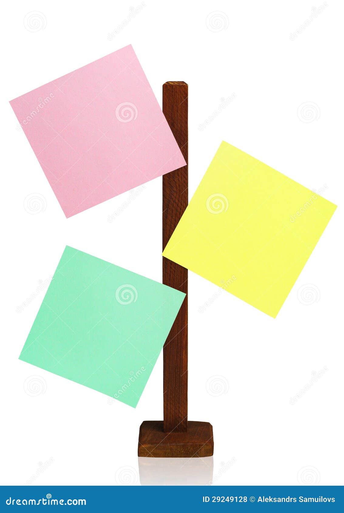 Note Paper of Different Colors Stock Photo - Image of sticky, wooden ...