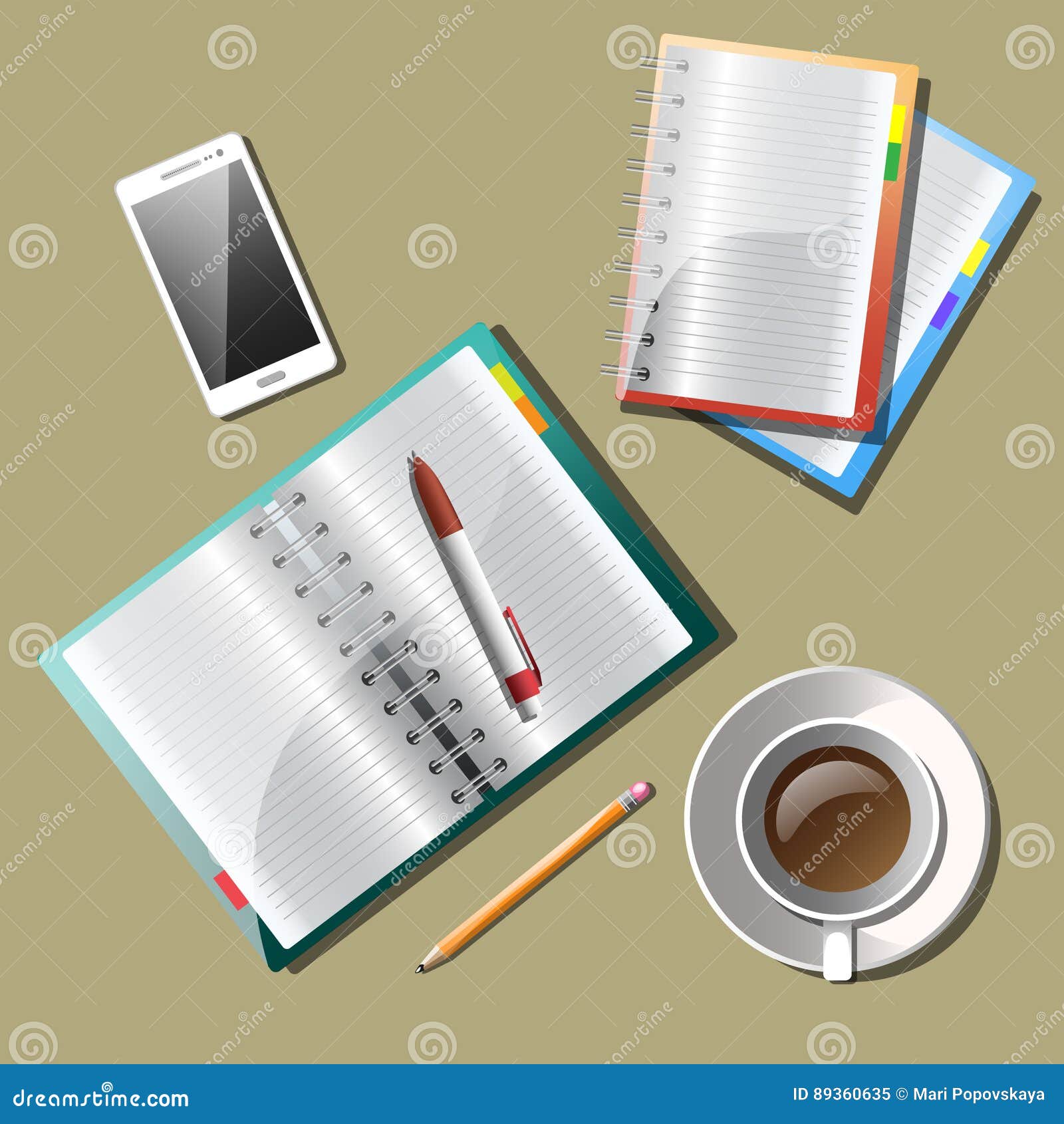 Note Paper, with Drawing Business Strategy Plan Concept Idea Stock ...