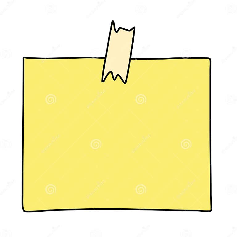 Note paper drawing stock vector. Illustration of noticeboard - 43064422