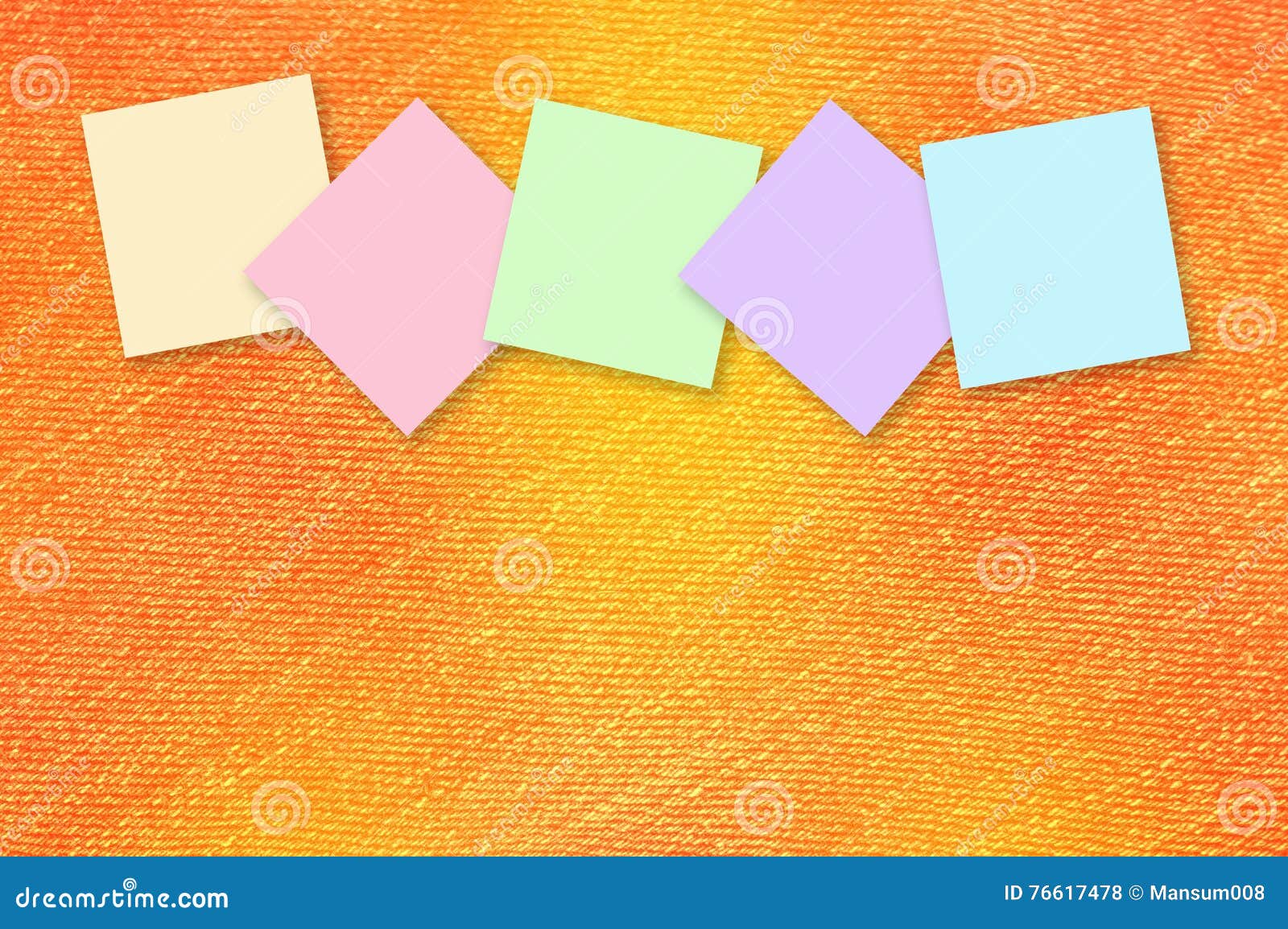 Note Paper on Grunge Orange Color Background Stock Illustration ...