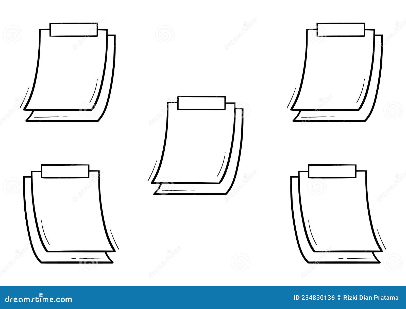 Note paper hand drawing 2 stock vector. Illustration of decorative ...