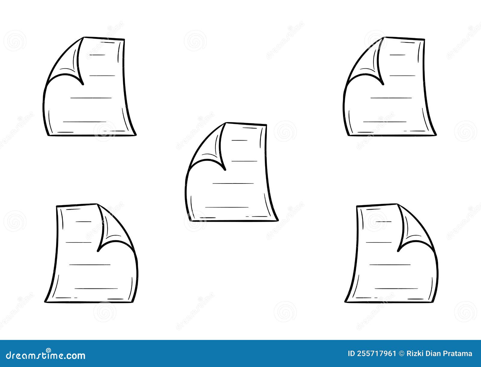 Note Paper Hand Drawing on White Background Stock Vector - Illustration ...