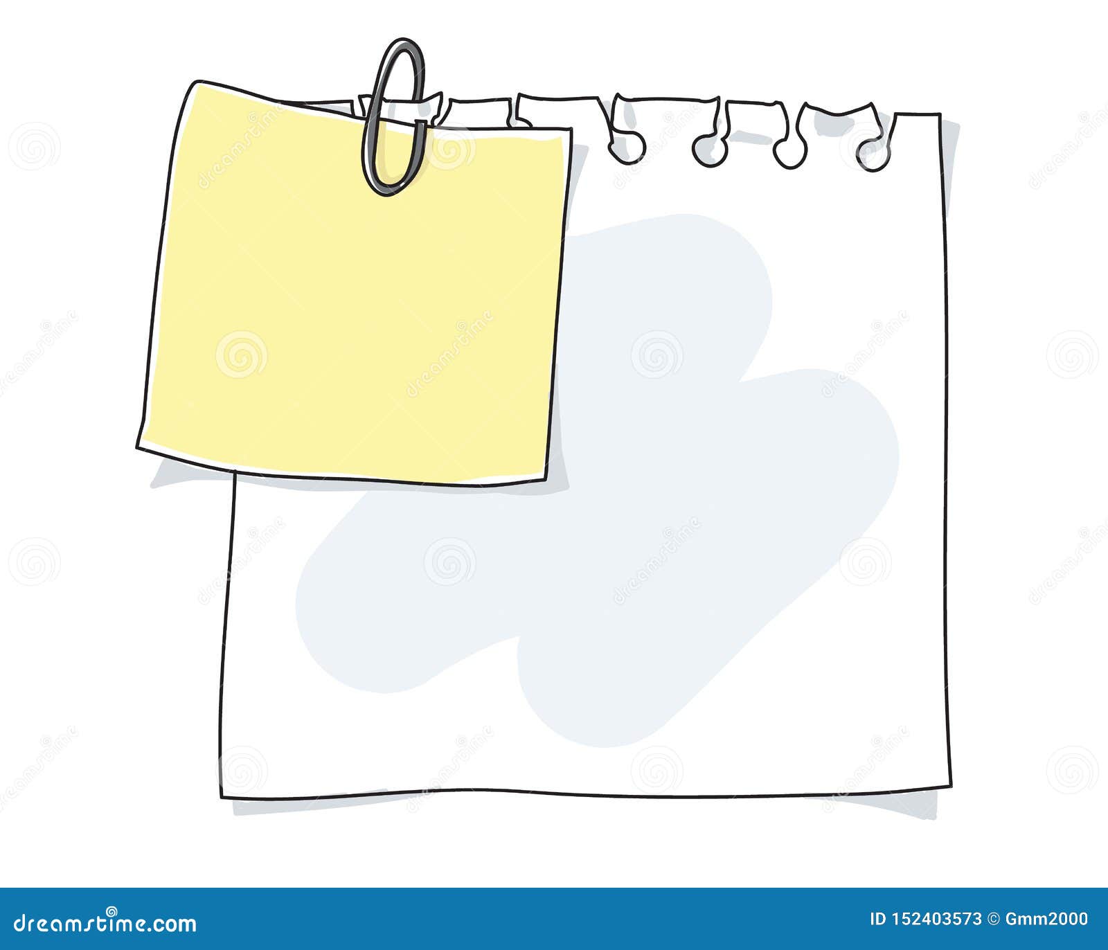 Note Paper Handrawn Vector Cute Art Illustration | CartoonDealer.com ...