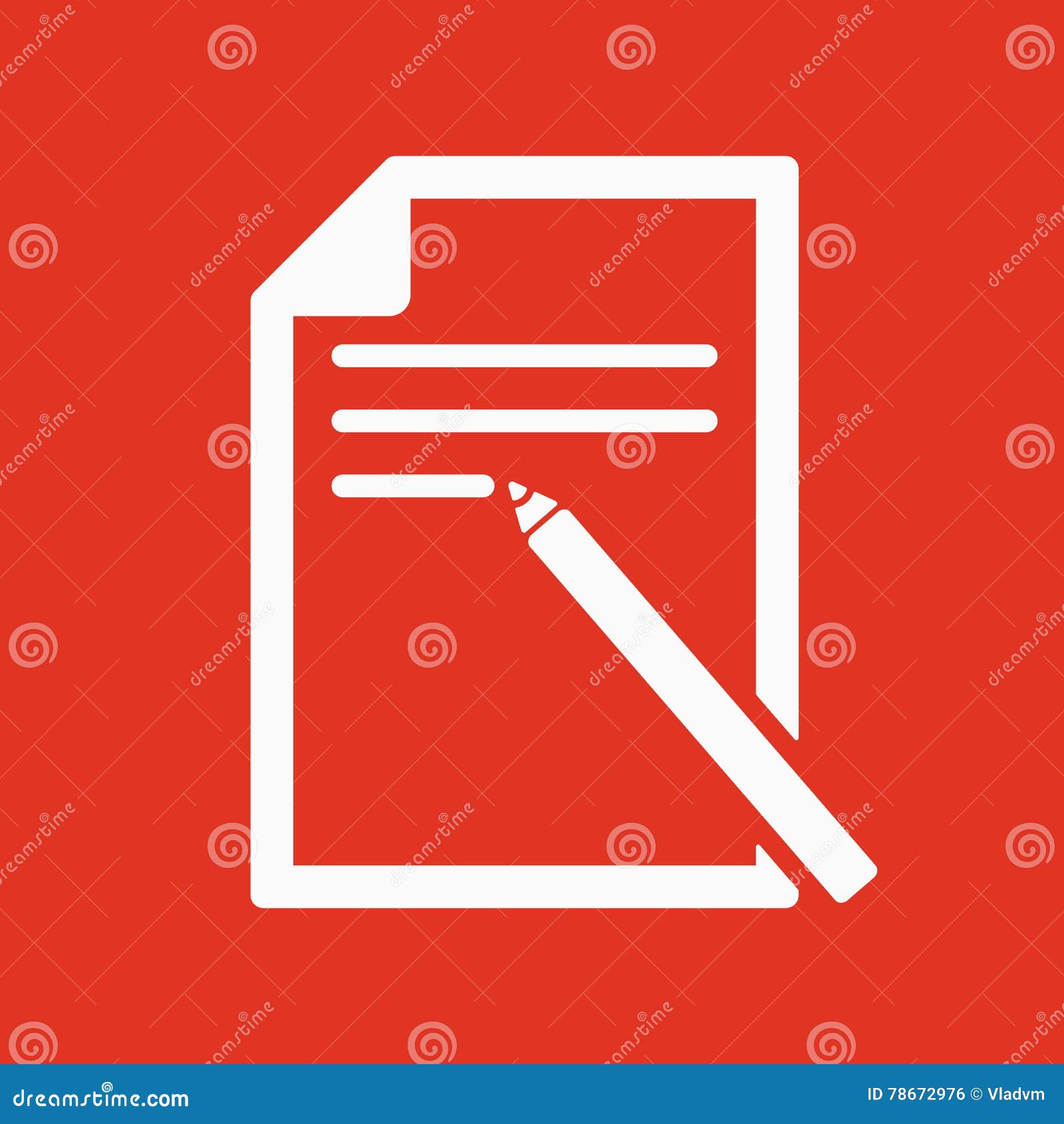 The Note Paper Icon. Text File Symbol Stock Vector - Illustration of ...