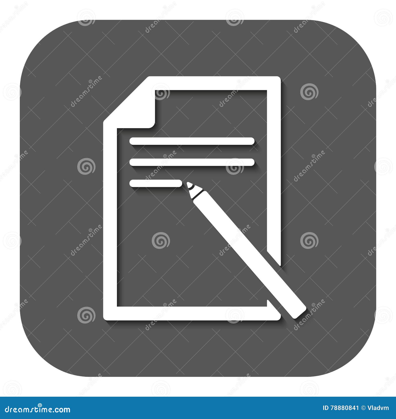 The Note Paper Icon. Text File Symbol Stock Vector - Illustration of ...