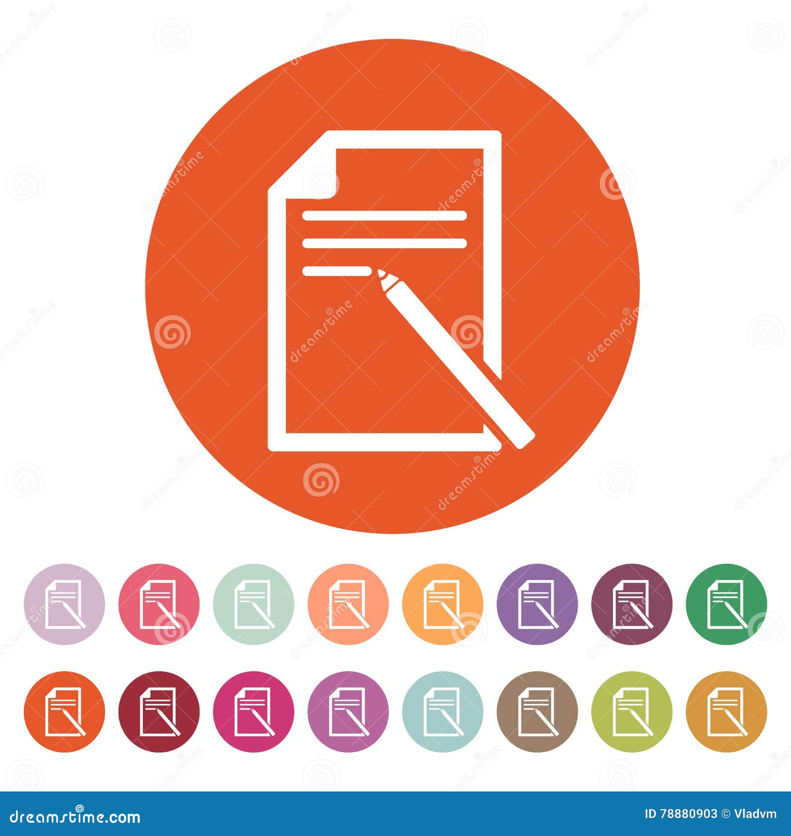 The Note Paper Icon. Text File Symbol Stock Vector - Illustration of ...
