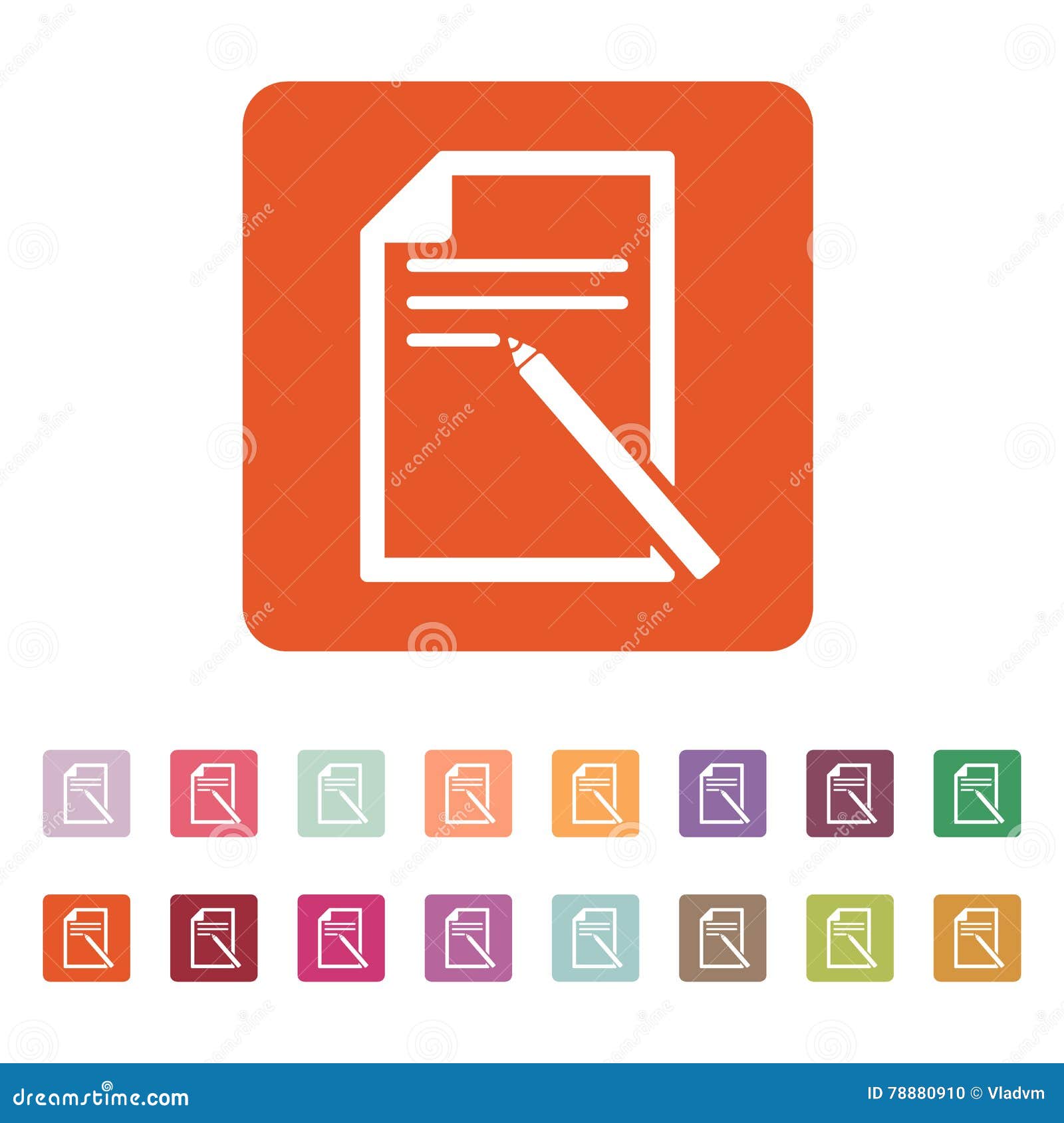 The Note Paper Icon. Text File Symbol Stock Vector - Illustration of ...