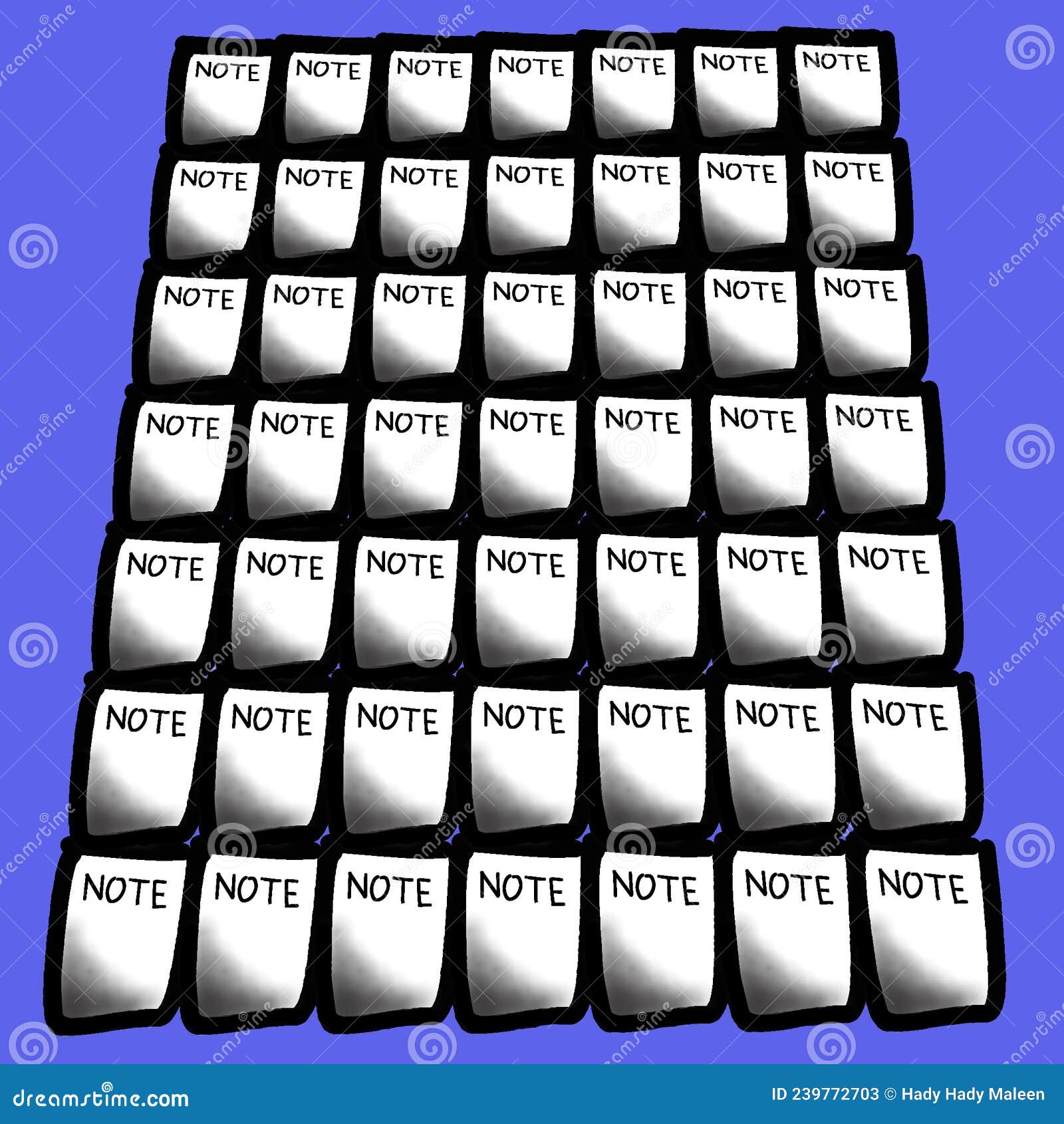 Note Paper Layout Design Illustration Stock Illustration - Illustration ...