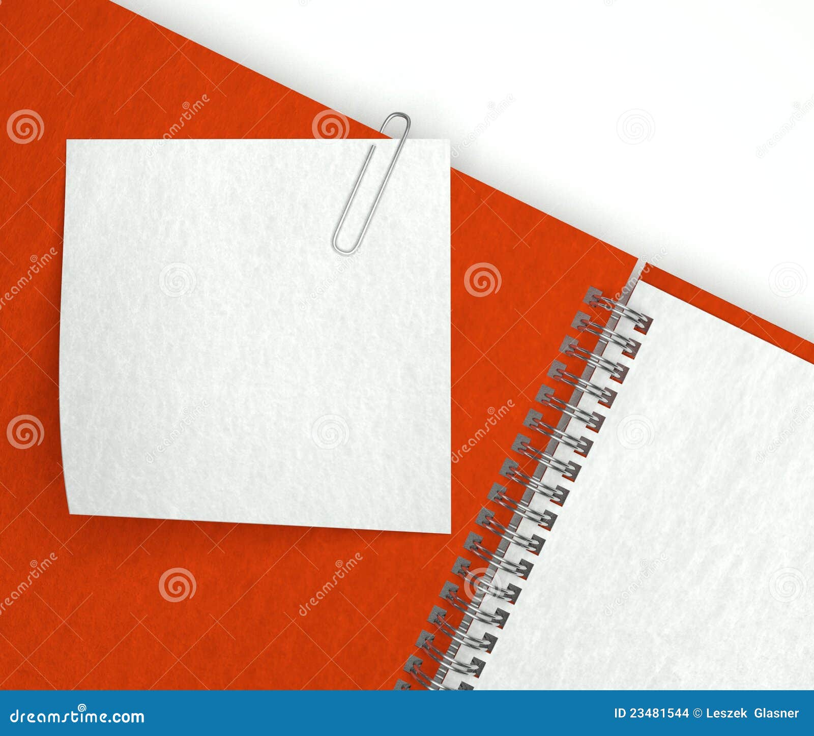Note Paper in Open Notebook Stock Photo - Image of notebook, education ...