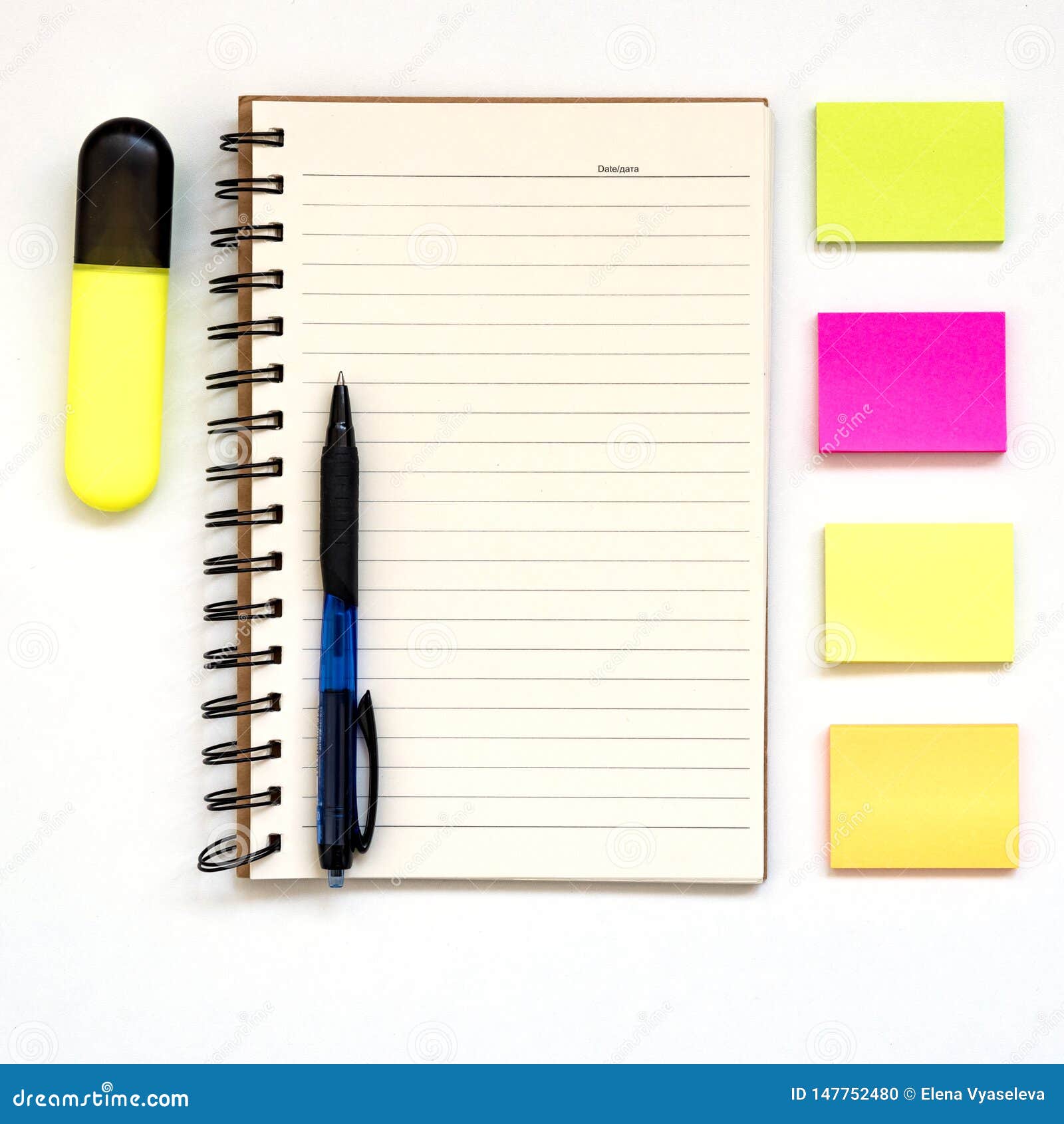 Note Paper, Open Notepad, Blank Multicolored Paper Blocks for Notes on ...