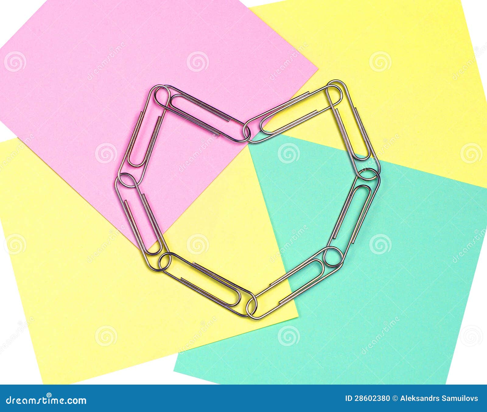 Note paper and paper clips stock photo. Image of remember - 28602380