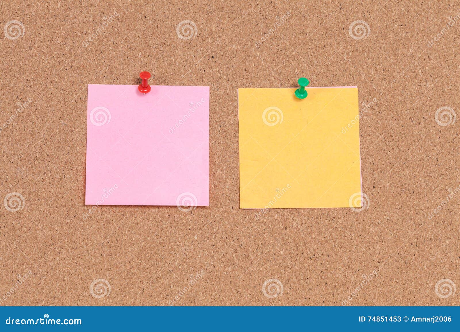 Note Paper with Pin on Cork Board Stock Image - Image of remind ...