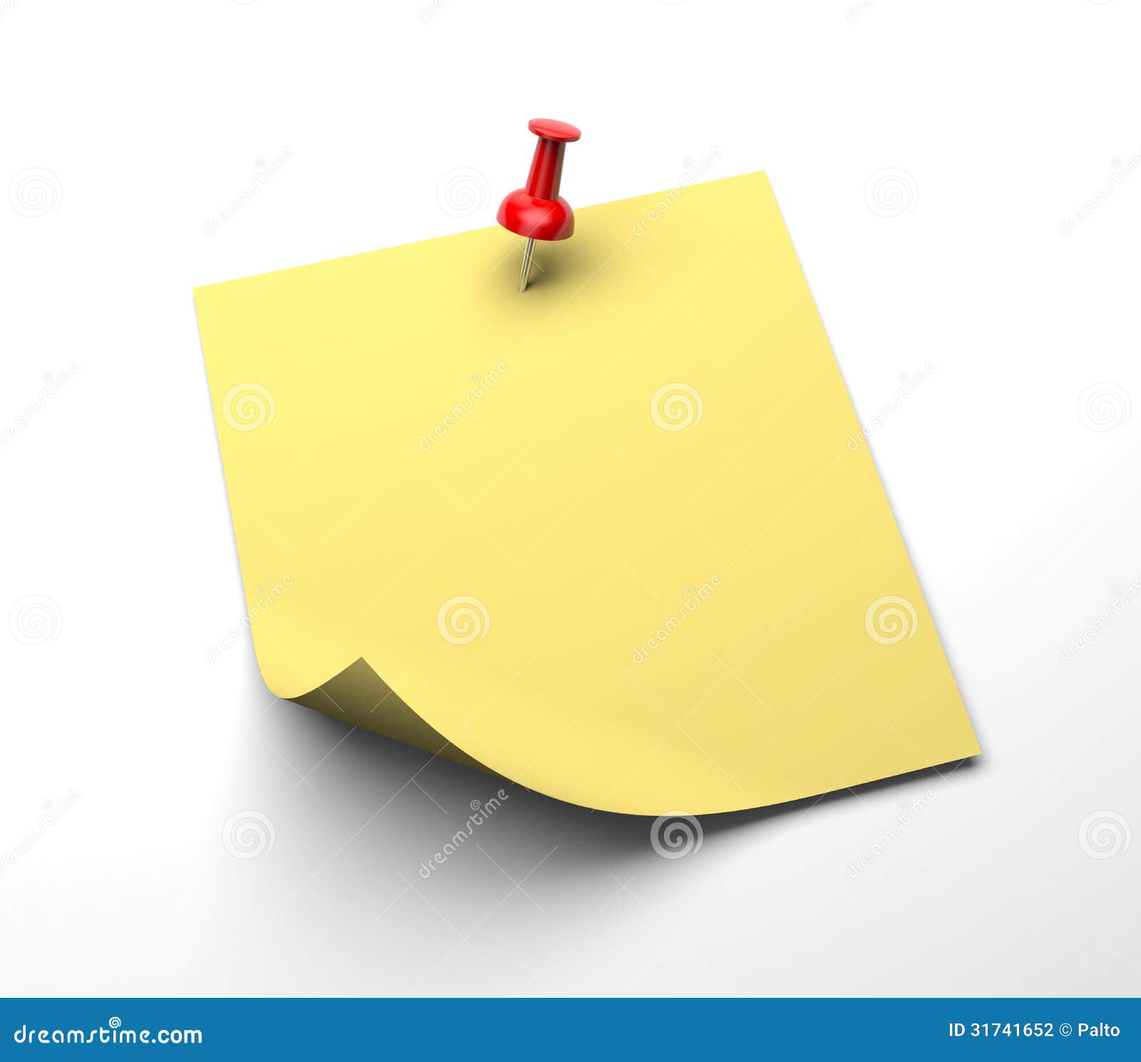 Note paper with pin stock illustration. Illustration of communication ...