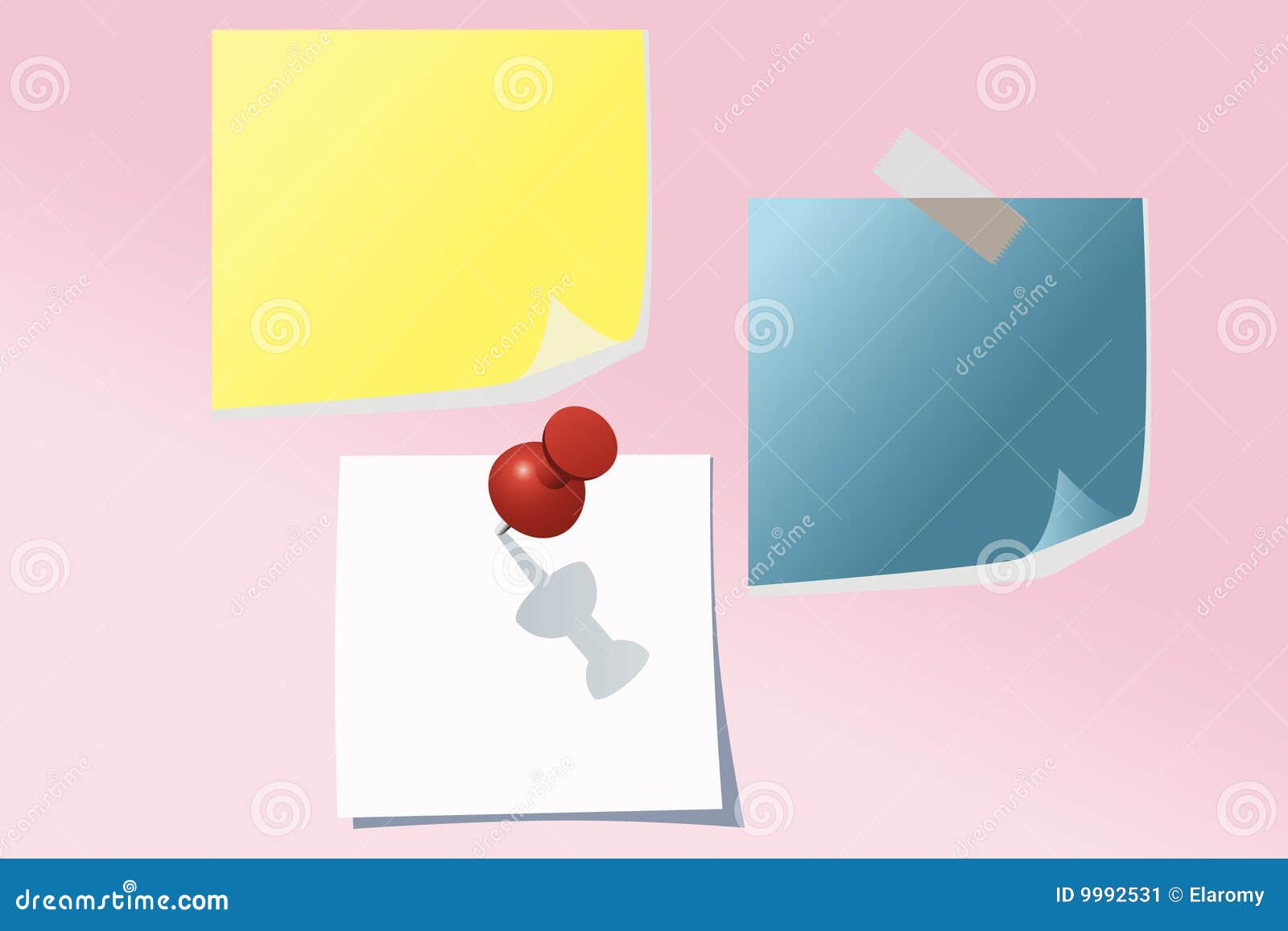 Note paper and post-it stock illustration. Illustration of notebook ...