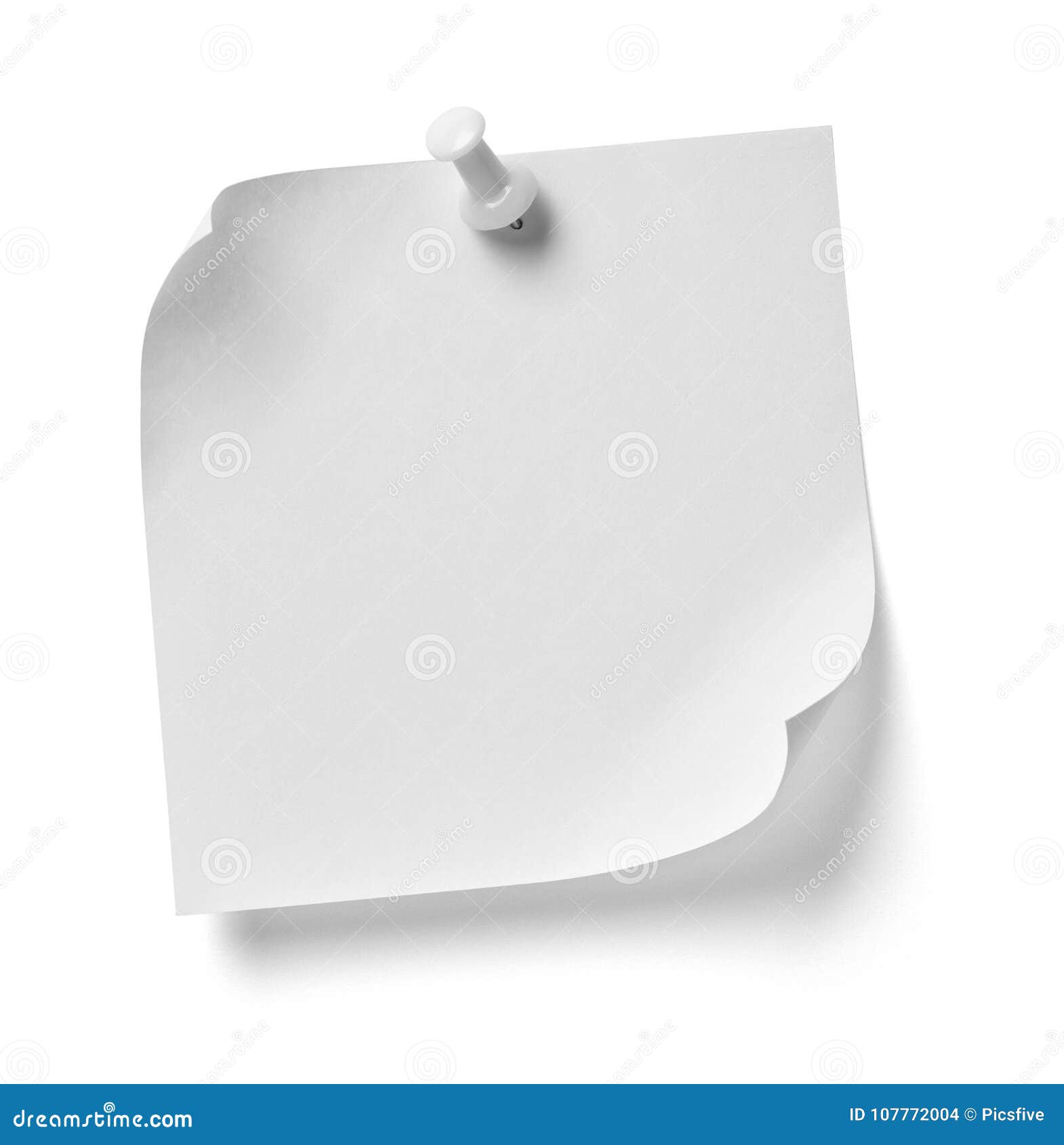 Note Paper Push Pin Message Stock Photo - Image of hang, page: 107772004